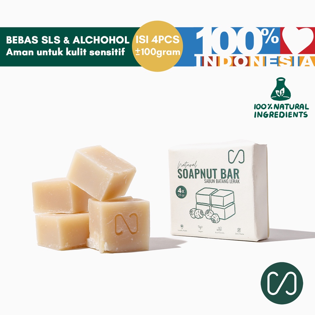 Jual Sustaination Sabun Cuci Alami Lerak Padat Serbaguna Soap Nut Bar ...