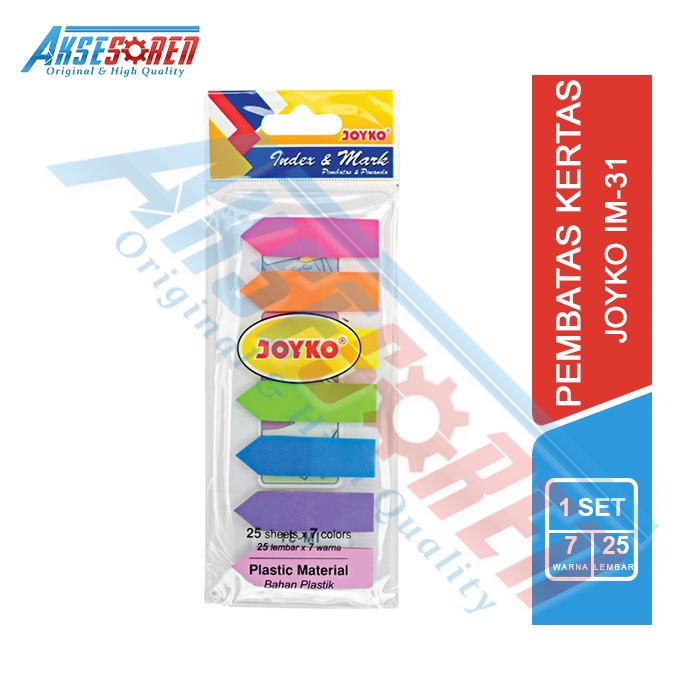Jual KERTAS PEMBATAS JOYKO [IM-31] / STIKER KERTAS / PEMBATAS BUKU ...
