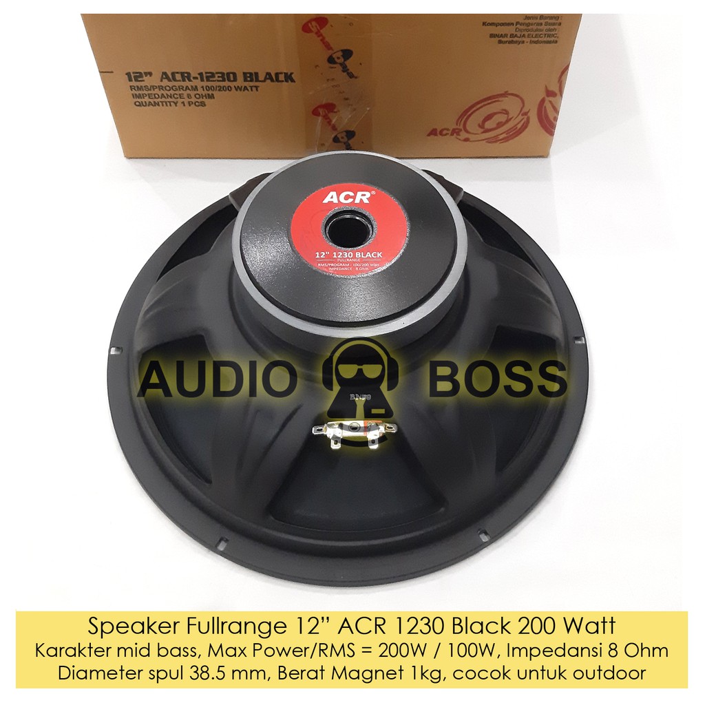 Jual Speaker 12 inch 12" Full Range ACR 1230 BLACK - Speaker ACR 1230 ...