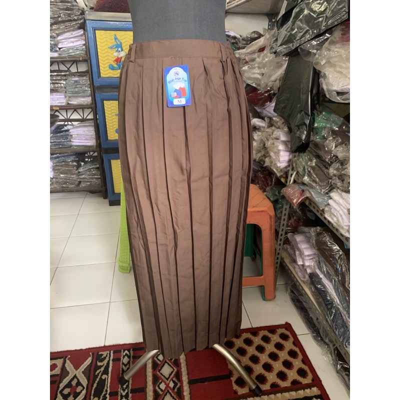 Jual Rok Seragam Sekolah Rok Rempel Panjang SMP SMA Warna Abu Biru ...