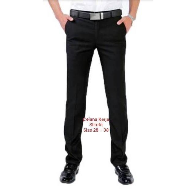 Jual Celana kerja kain pria slimfit size 28 29 30 31 32 33 34 35 36 37 ...