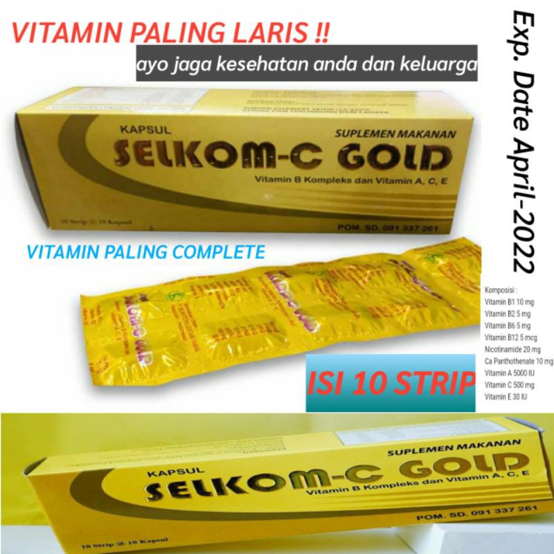Jual Multivitamin Selcom-C Gold Kompleks Untuk Meningkatkan Daya Tahan ...