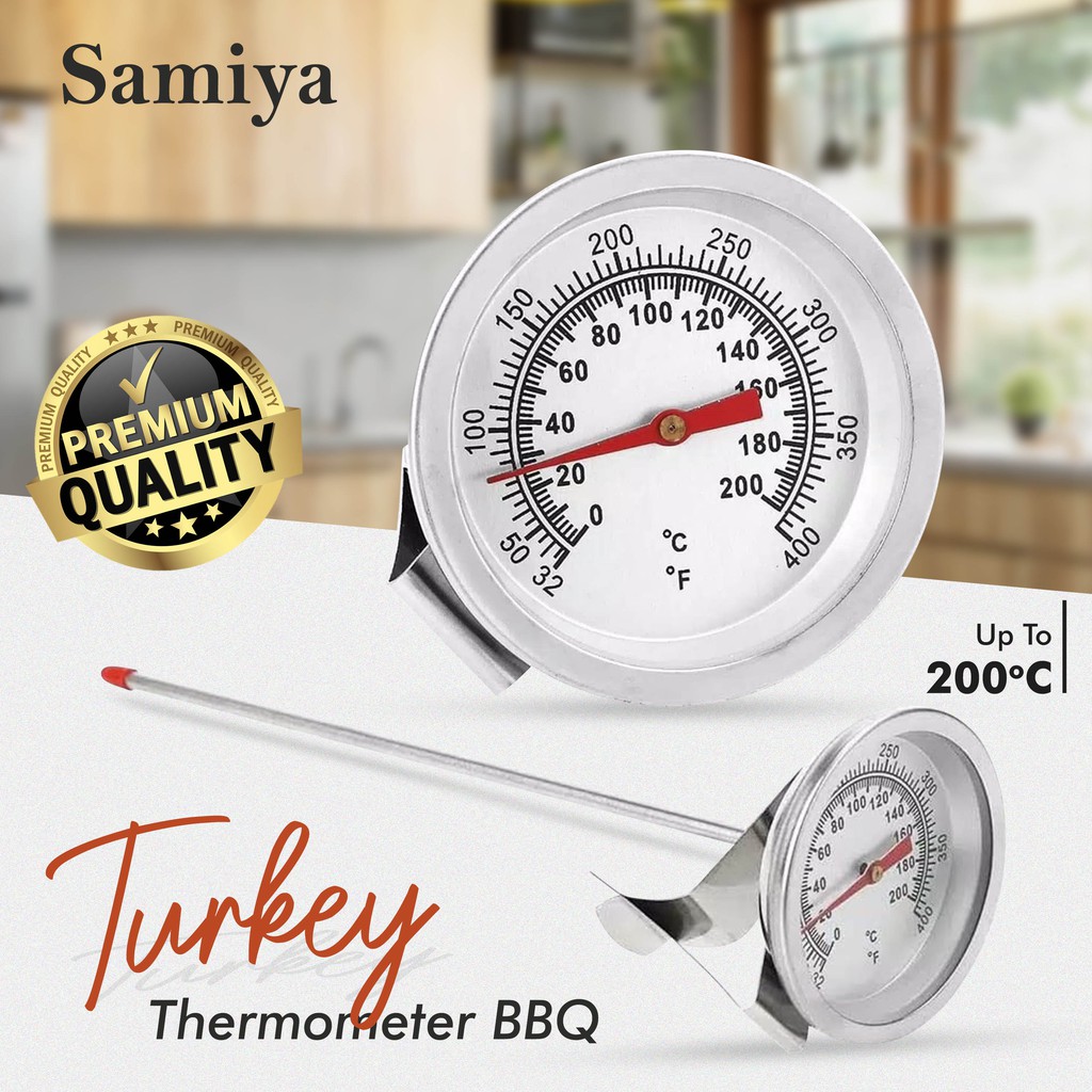 Jual turkey thermometer daging BBQ / thermometer minyak makanan minuman ...