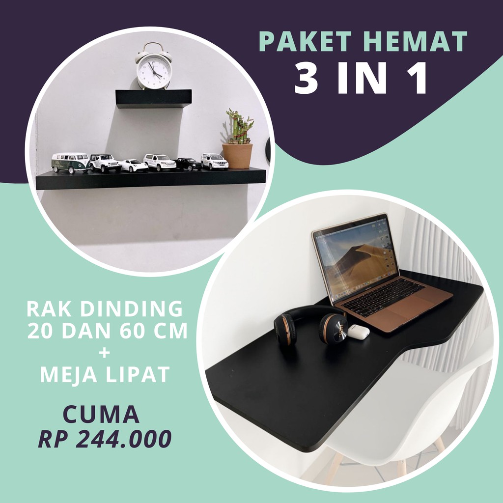 Jual Floating Desk Meja Lipat Dinding Gantung ukuran 80x40 FLOATING ...