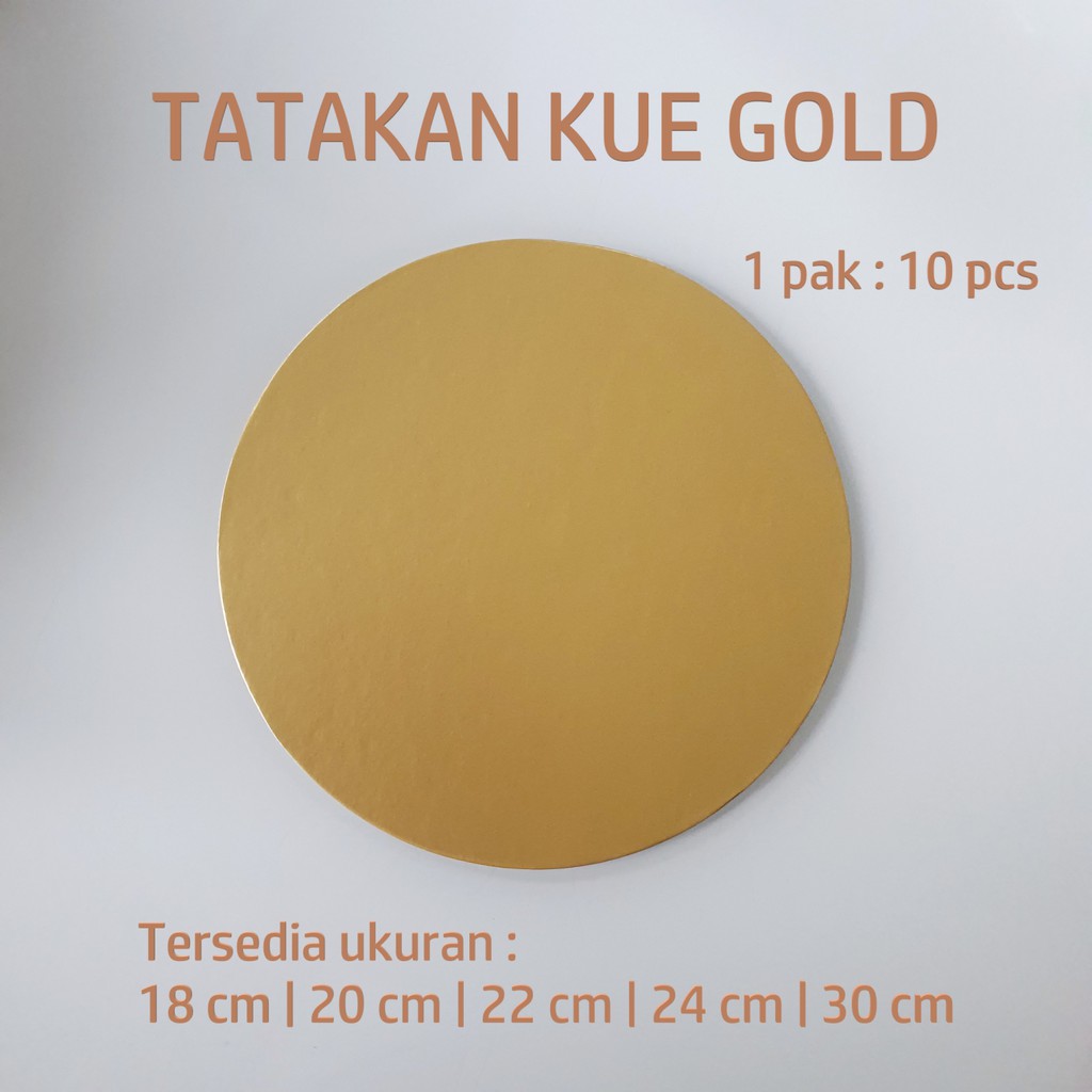 Jual Tatakan Kue Gold / Emas Bulat | Shopee Indonesia