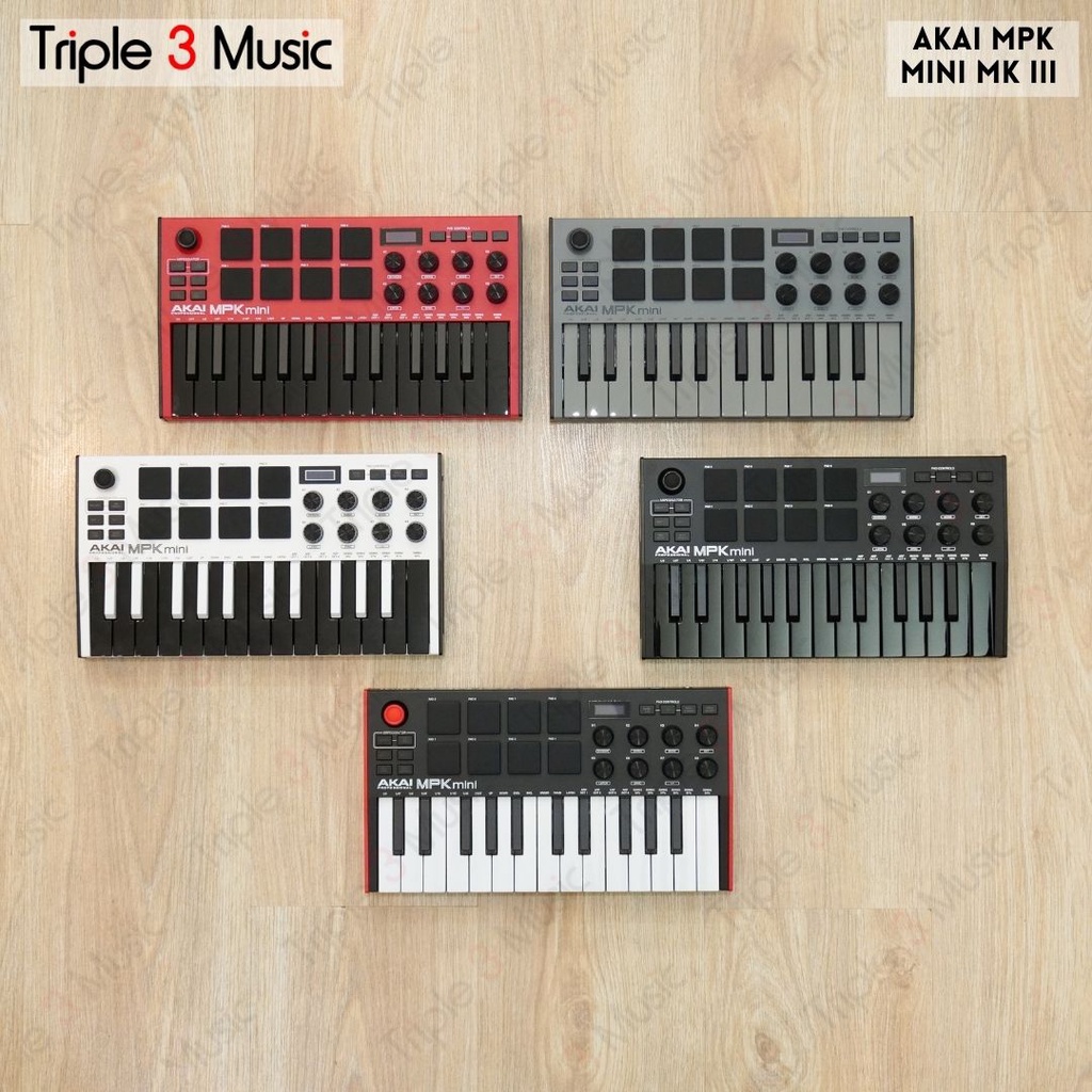 Jual AKAI MPK MINI MK3 MK III ORIGINAL Midi Controller Multi warna ...