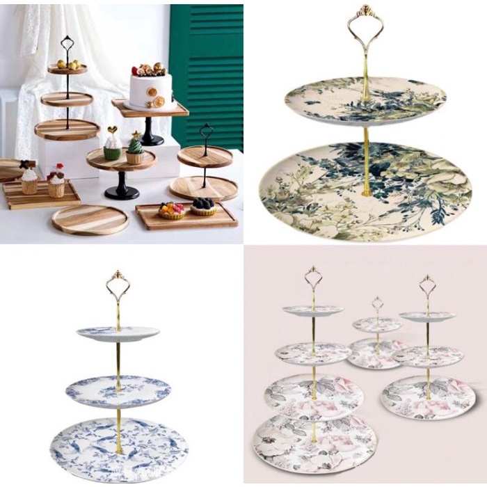 Jual Hadir Lora Cake Tray / Piring Susun Kue / Cake Tray / Tray Keramik ...