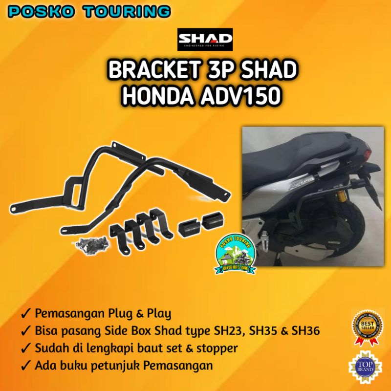 Jual Bracket Side Box 3p Shad Pnp Honda ADV150 | Shopee Indonesia