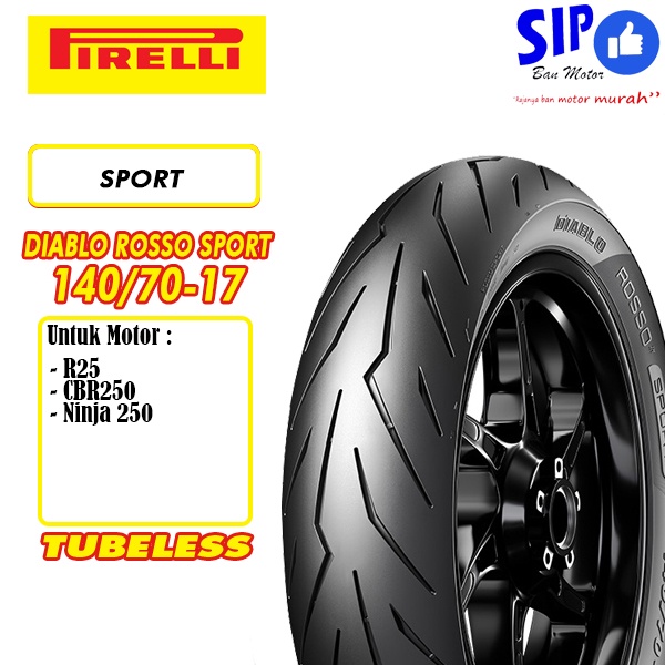 Jual Ban motor sport Pirelli Diablo Rosso Sport 140 70 17 tubeless ...