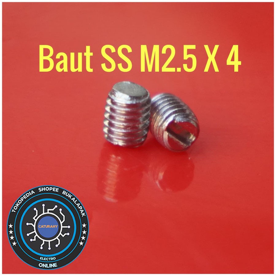 Jual Baut Tanam M2.5 x 4 min minus SuS304 Stenlis rda rta rdta ...