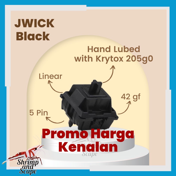 Jual Jwick Black / JWK ( Krytox Hand Lubed ) Mechanical Switch Linear ...