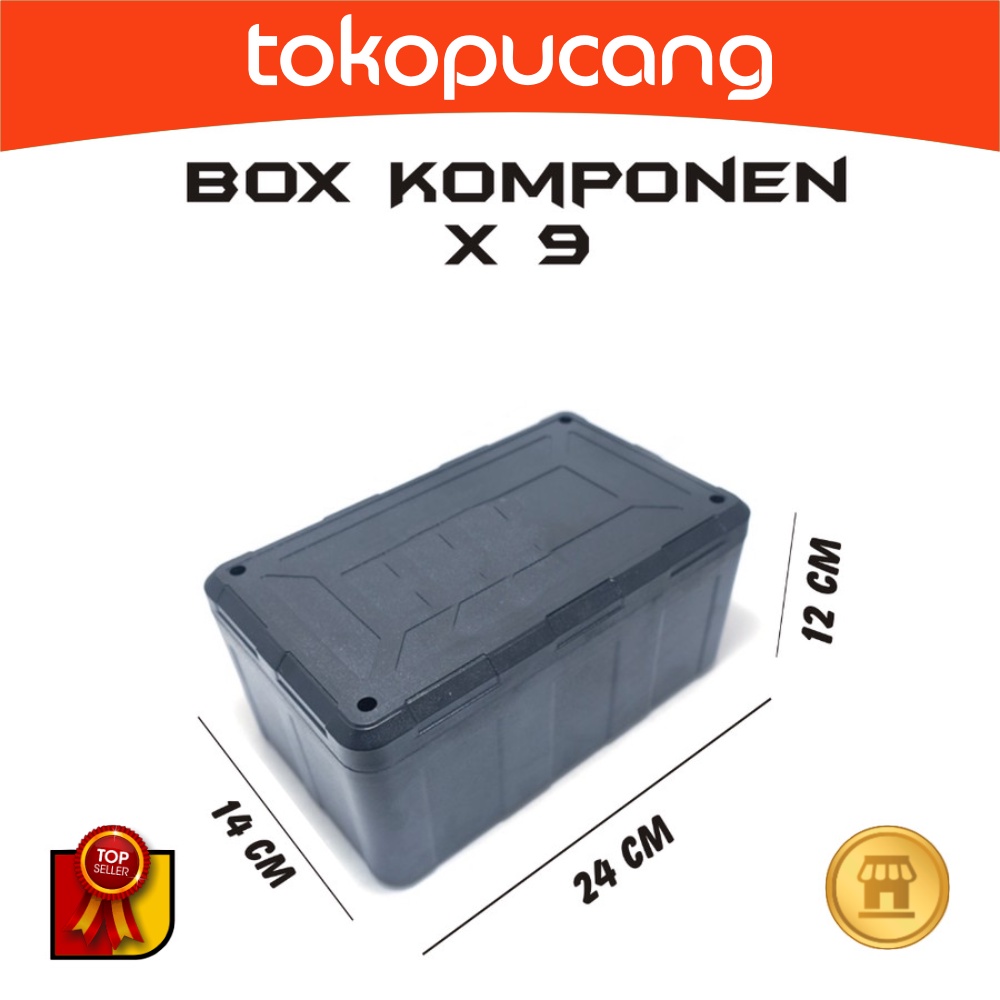 Jual Box Kotak Casing Plastik X9 for Komponen DIY Ukuran 24 x 14 x 12 ...