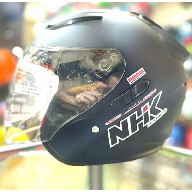 Jual NHK R1 SOLID BLACK DOFF || HELM NHK R1 ORIGINAL || COD | Shopee ...