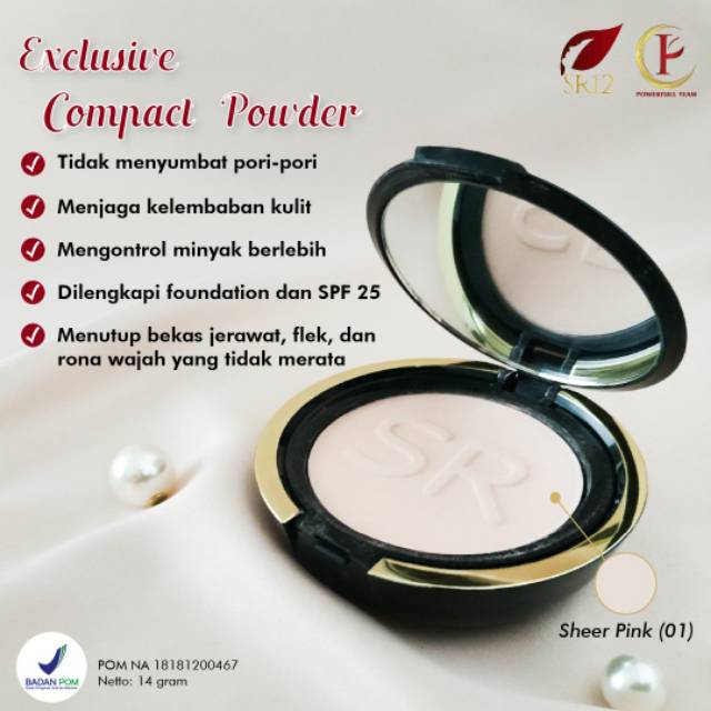 Jual Exclusive compact powder sheerpink/bedak anti longsor | Shopee ...