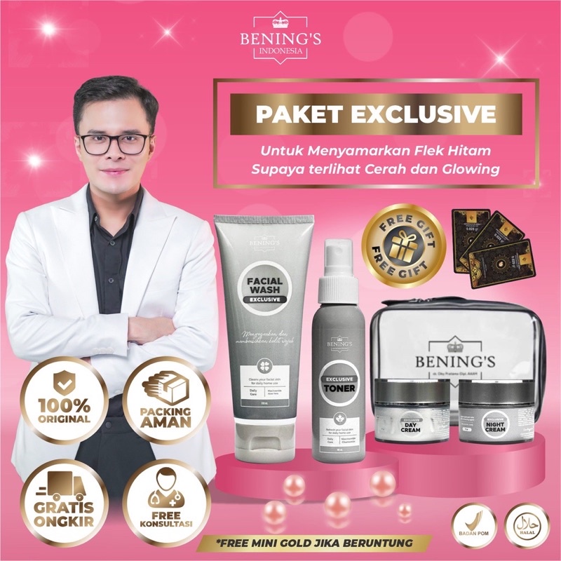 Jual Paket exclusive benings skincare by dr oky pratama | Shopee Indonesia