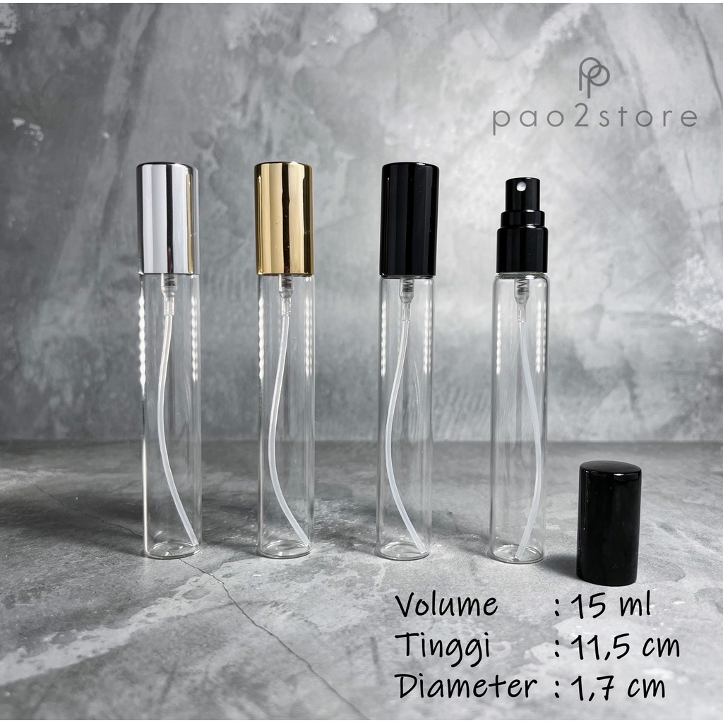 Jual Botol Spray 15ml Kaca Tutup METAL - Isi Ulang Parfum Decant ...