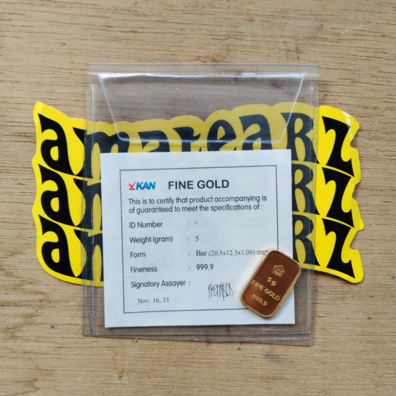Jual LOGAM MULIA ANTAM RETRO / KLASIK BERAT 5 GRAM FINE GOLD 999,9 % ...