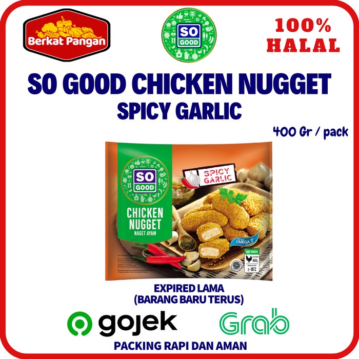 Jual So Good Chicken Nugget Original / Spicy Garlic / Hot & Spicy 400 gr | Shopee Indonesia
