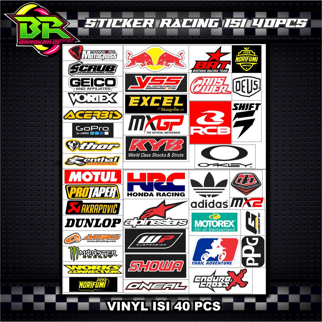 Jual Sticker Racing Stiker Motor Isi Banyak | Shopee Indonesia
