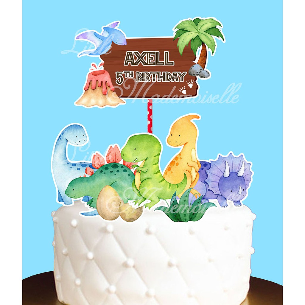 Jual Topper birthday cake Dino / Dinosaurus | Shopee Indonesia