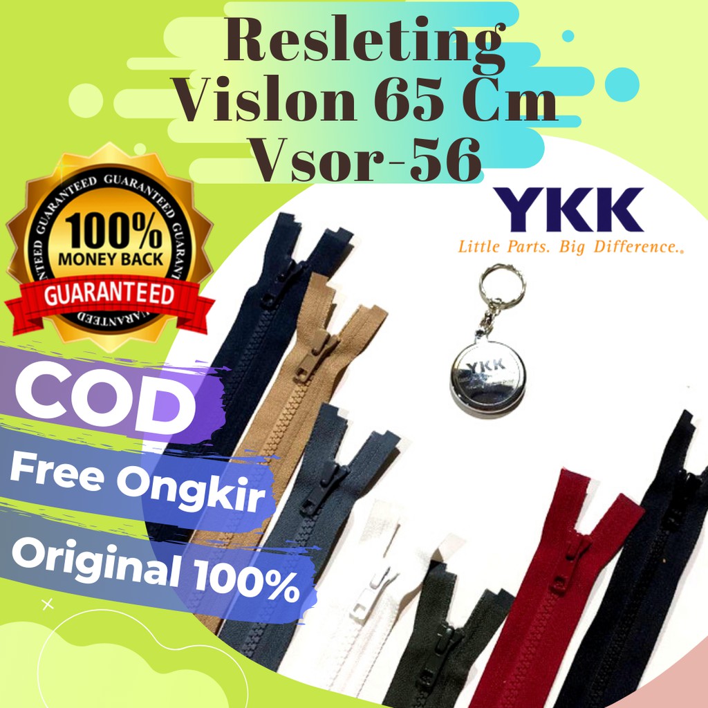Jual RESLETING ZIPPER SLETING JAKET TAS YKK VISLON NO 5 PANJANG 65 CM | Shopee Indonesia