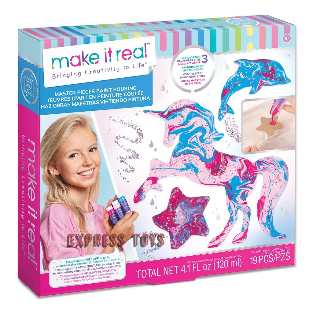 Jual Make It Real DIY Masterpieces Paint Pouring Master Pieces Mainan ...