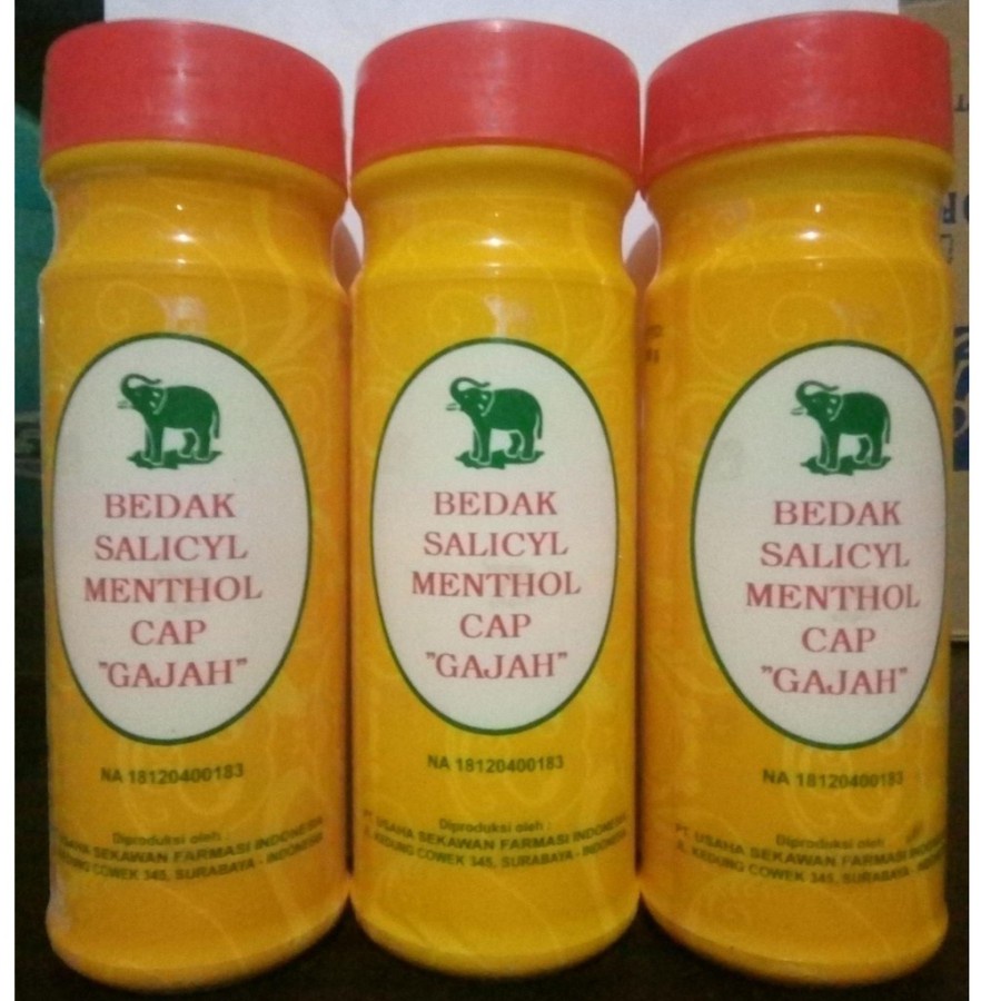 Jual BEDAK SALICYL MENTHOL CAP GAJAH 100 GR | Shopee Indonesia