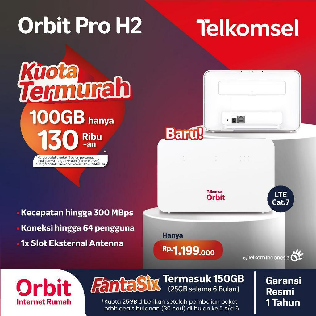 Jual Telkomsel Orbit Pro H2 Modem WiFi 4G High Speed Bonus Data ...