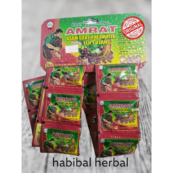Jual amrat kapsul original 1 box isi 40 kapsul | obat asam urat ...