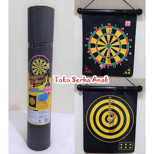 Jual EMCO Magnetic Darts System Safe Magnetic Dartboard Mainan Panah ...