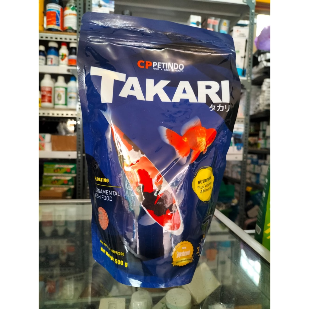 Jual TAKARI 500GR 500 GR MAKANAN PELET PAKAN IKAN HIAS KOI 2MM 5MM ...