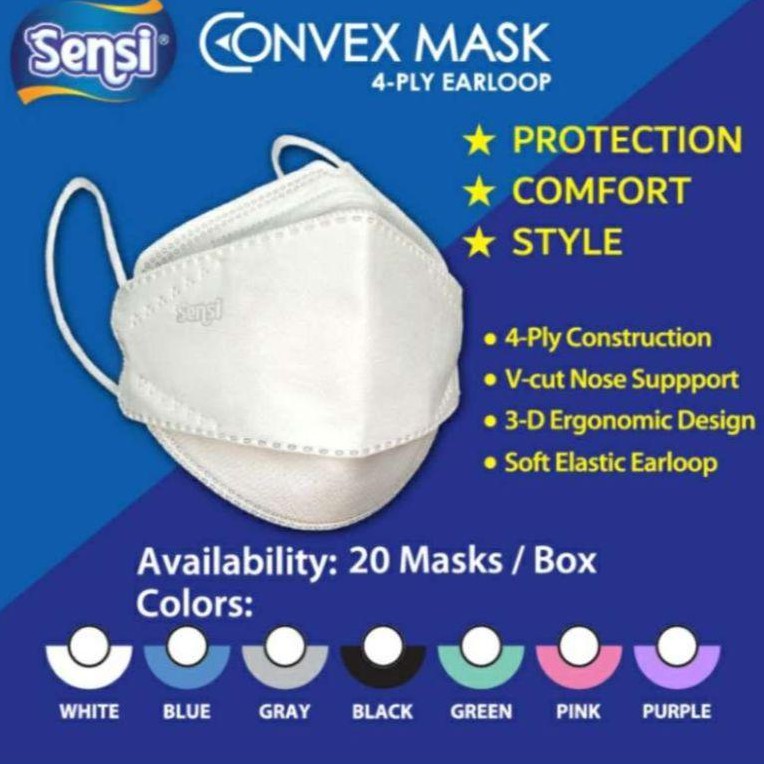 Jual Sensi Convex Mask Earloop / Masker Medis (isi 20) | Shopee Indonesia