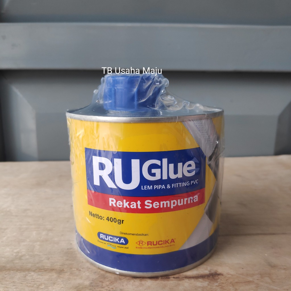 Jual Lem Pipa PVC Kaleng RUGlue RU Glue 400gr Rucika | Shopee Indonesia