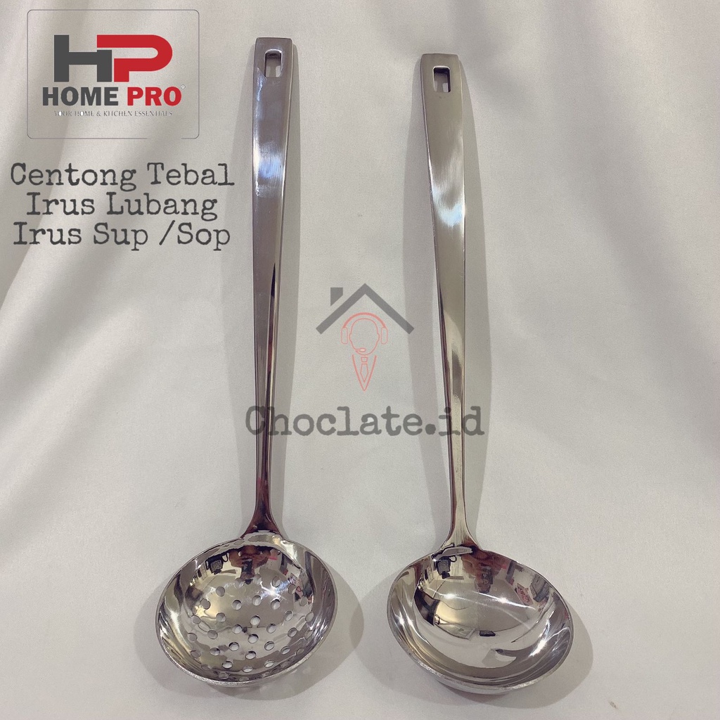 Jual Home Pro Centong Sup Lubang Irus Sop Sendok Sup Stainless steel ...