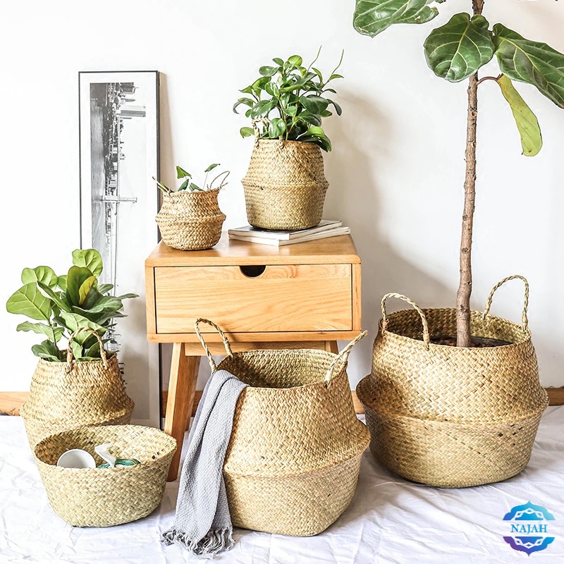 Jual [ COD] Pot Anyam Cover Pot Anyaman Tradisional Keranjang Bunga ...