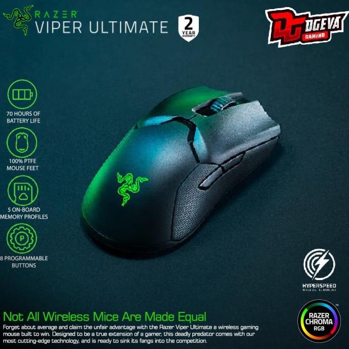 Jual Razer Viper Ultimate Hyperspeed Wireless Gaming Mouse - Garansi ...
