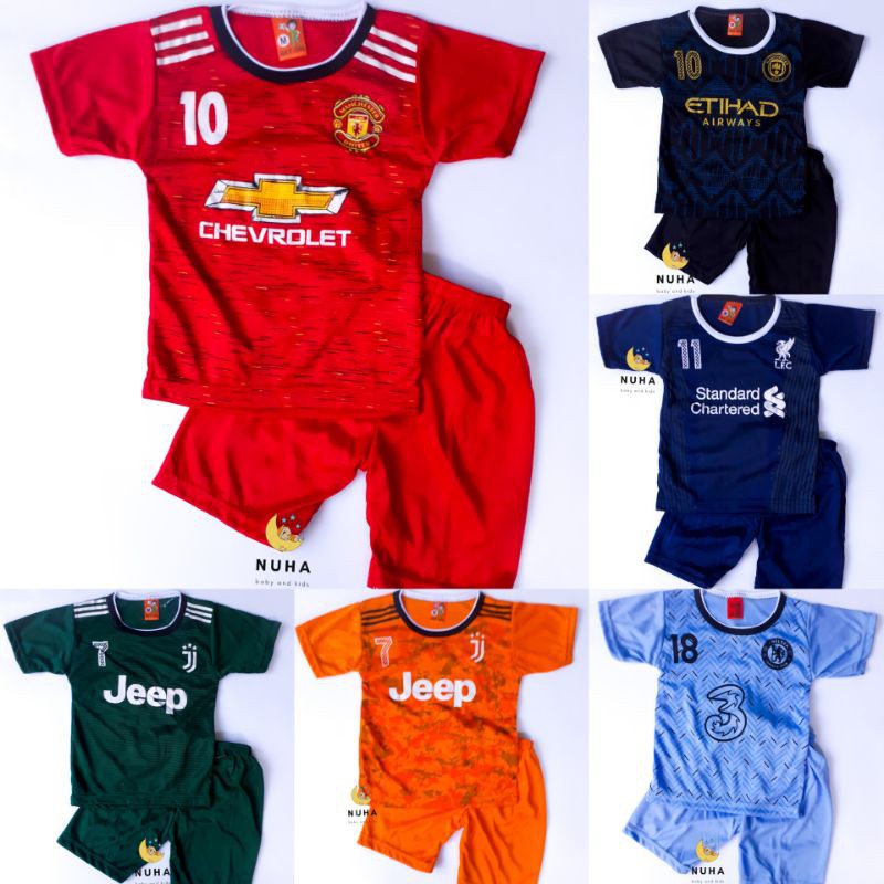 Jual Baju Main Anak Laki-laki/Setelan Pendek Anak/Setelan Jersey Bola ...