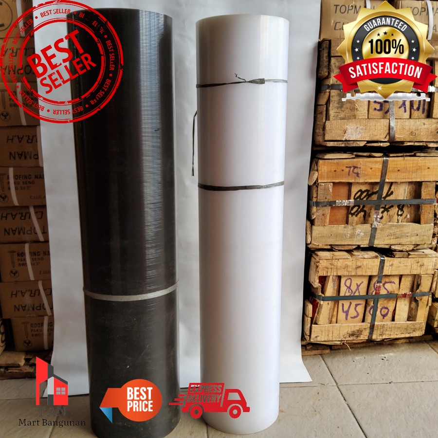 Jual Fiber Plat Piber Viber Pagar Plastik Hitam Putih Penutup Pagar ...