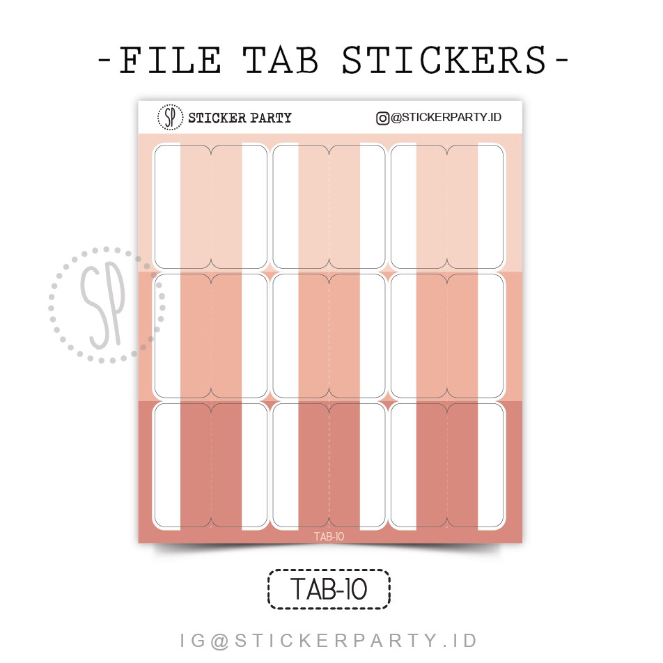 Jual [Sticker Party] Stiker Index File Tab Divider Blush Pink Pembatas ...