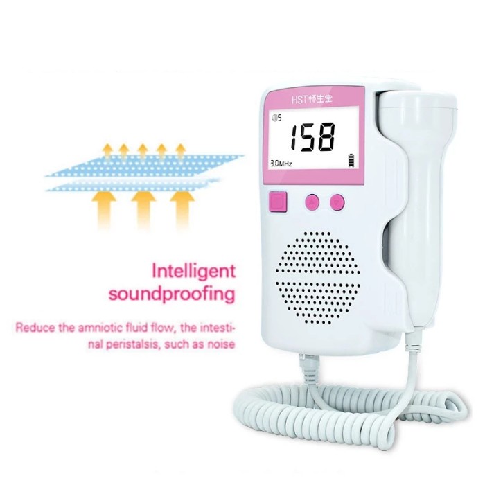 Jual Alat Deteksi Jantung Janin Bayi Fetal Dopler Heartrate Monitor 3.0 ...