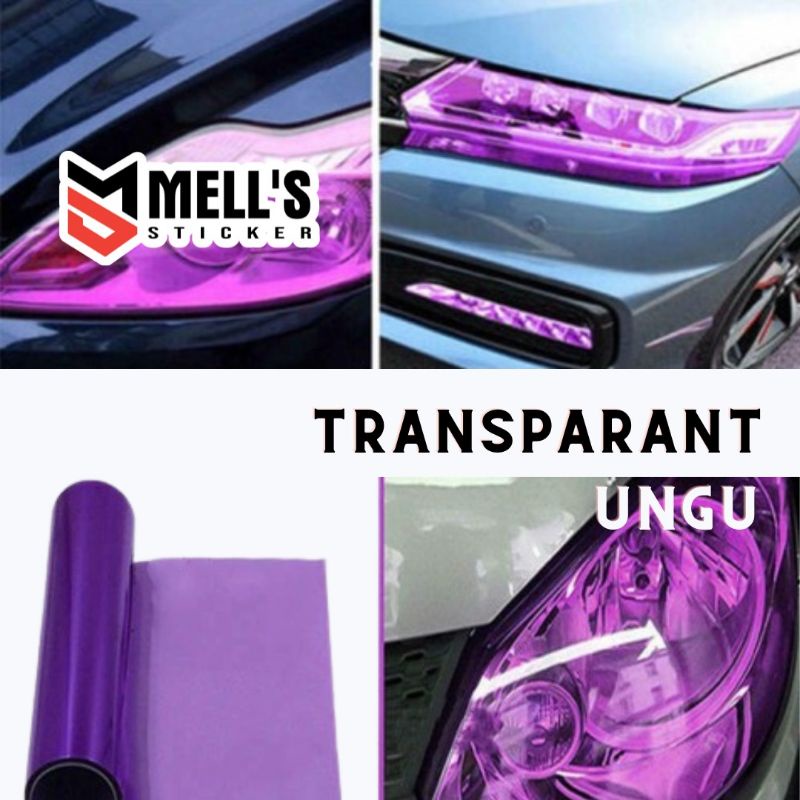 Jual stiker sticker skotlet transparan ungu bening frofix lebar 45 cm ...