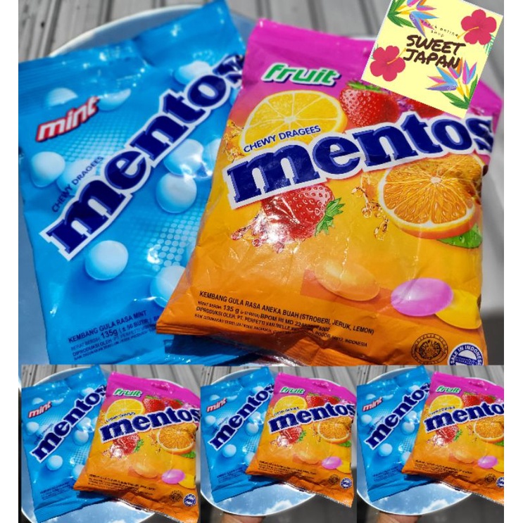 Jual PROMO!!!! MURAH!!!!! MENTOS BUAH/ MINT ISI 50 permen - permen ...