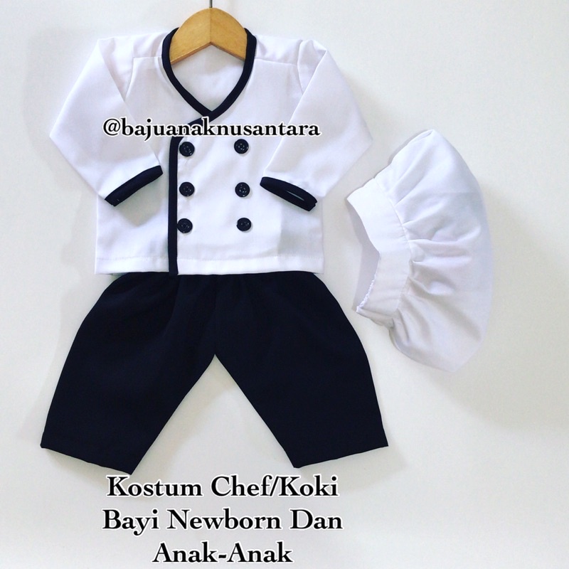 Jual BAJU CHEF BAYI NEWBORN DAN ANAK-ANAK COWOK/KOSTUM FOTO KOKI BAYI NEWBORN DAN ANAK-ANAK ...