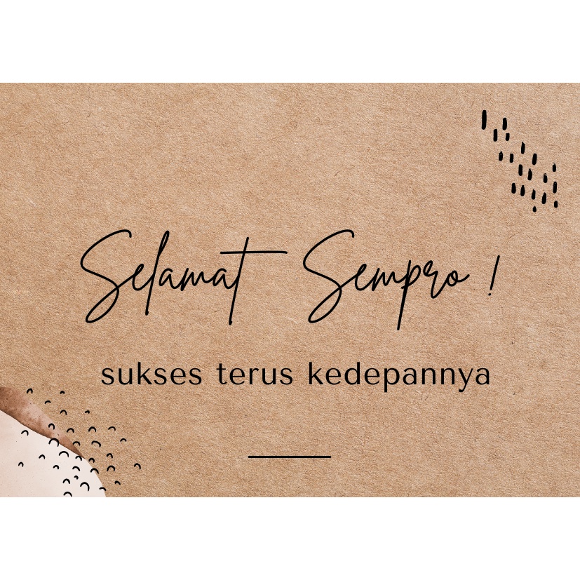 Jual (ISI 10) KARTU UCAPAN SELAMAT SEMPRO/SEMPROTULATION/ SEMANGAT ...