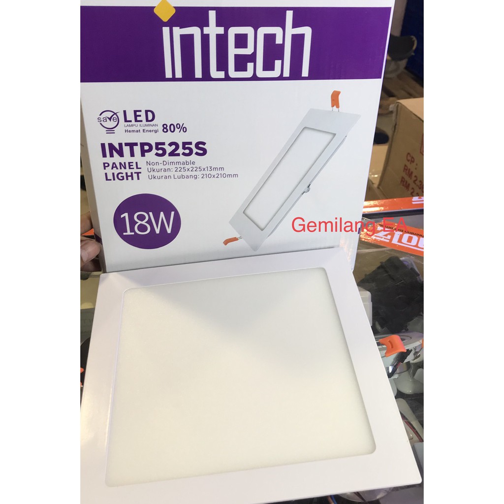 Jual Lampu Downlight Led Panel Intech INTP525S 18 W Inbow Kotak ...