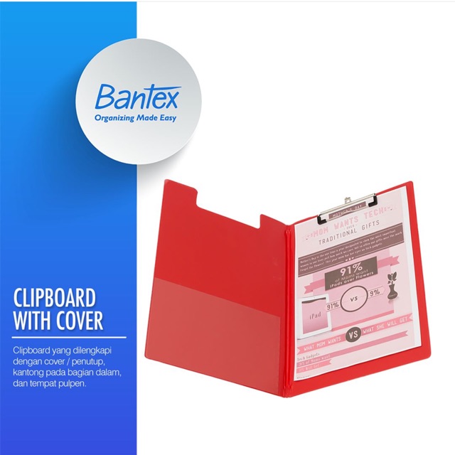 Jual Clipboard / Papan Jalan Bantex with Cover | Shopee Indonesia