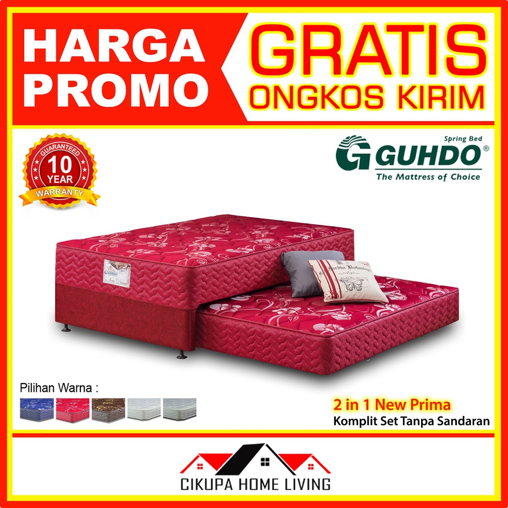 Jual GUHDO 2in1 NEW PRIMA 90 100 120 140 160 180 SET KASUR SPRINGBED ATAS + SLIDING BED (TANPA ...