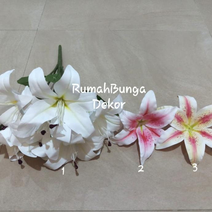 Jual Bunga Lili Casablanca Artificial Grup x7 | Shopee Indonesia