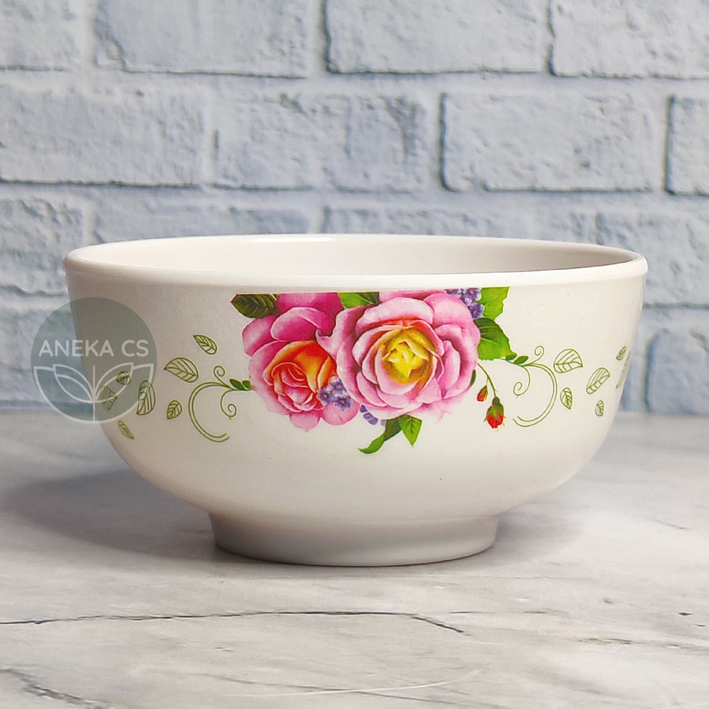 Jual Mangkok Kecil Melamin 4.5 Inch - Mangkok Motif Bunga - Mangkok ...