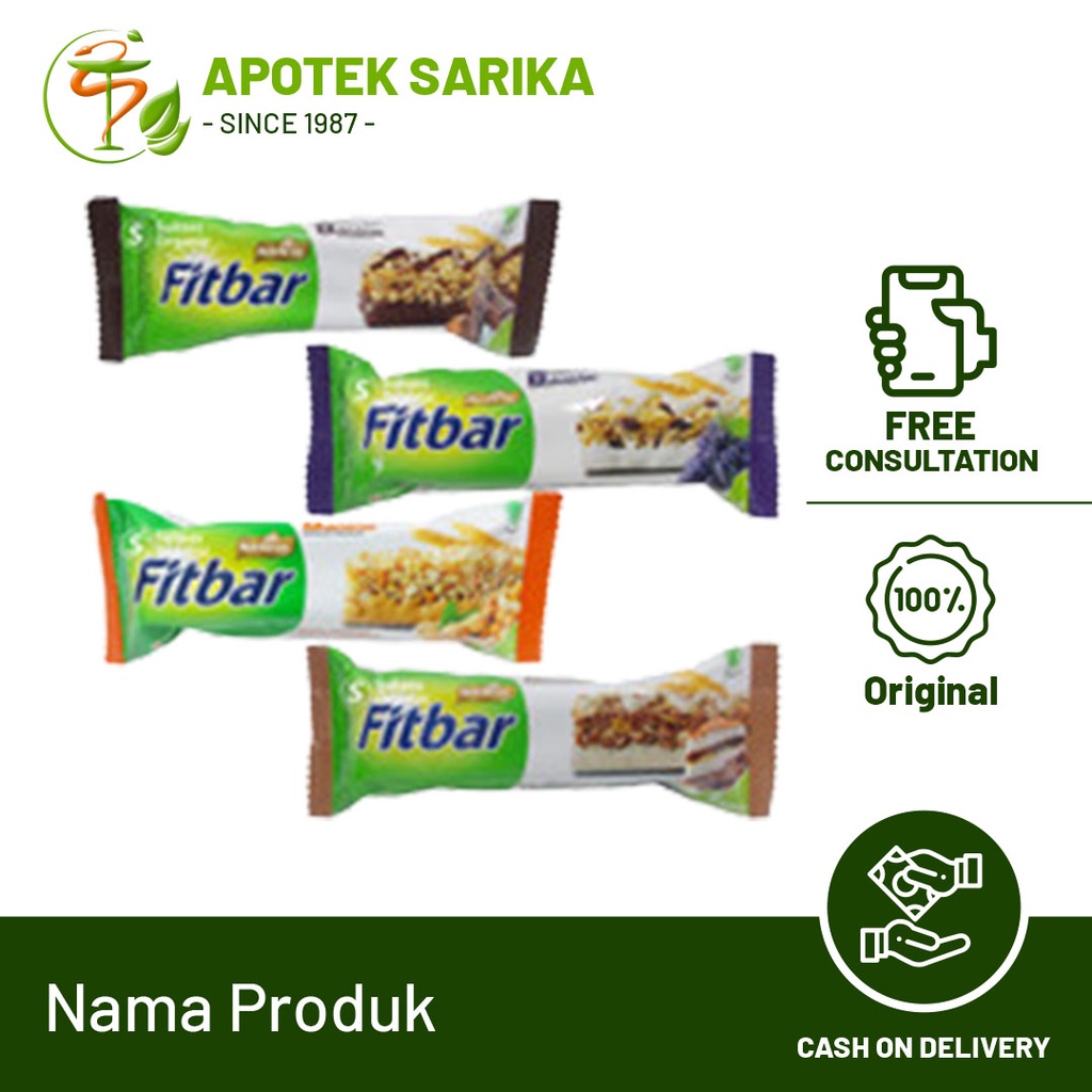 Jual FITBAR ( Snack Rendah Kalori, Tanpa Kandungan Kolesterol) | Shopee ...